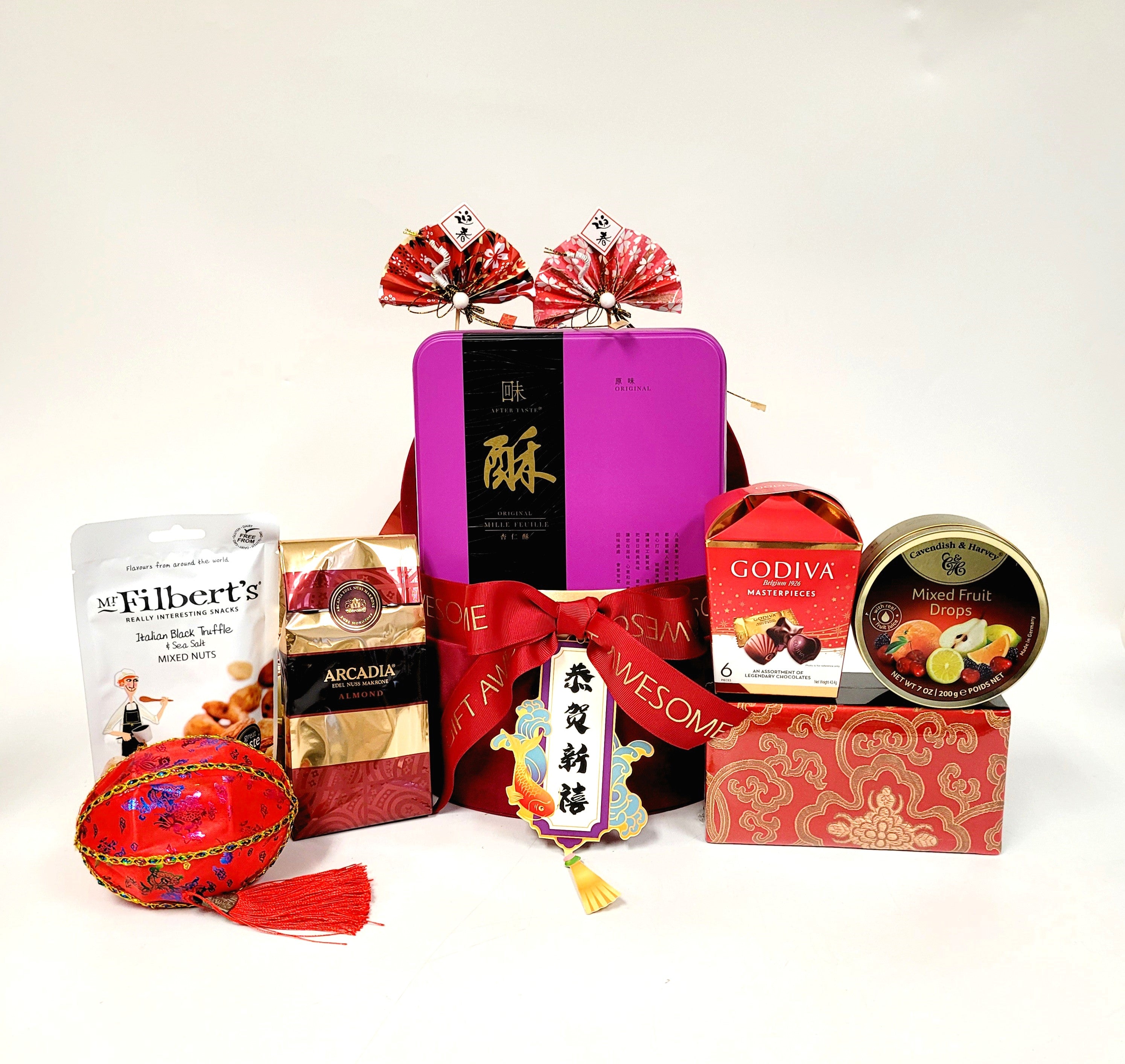Festive Burgundy New Year Hamper – Gift Awesome