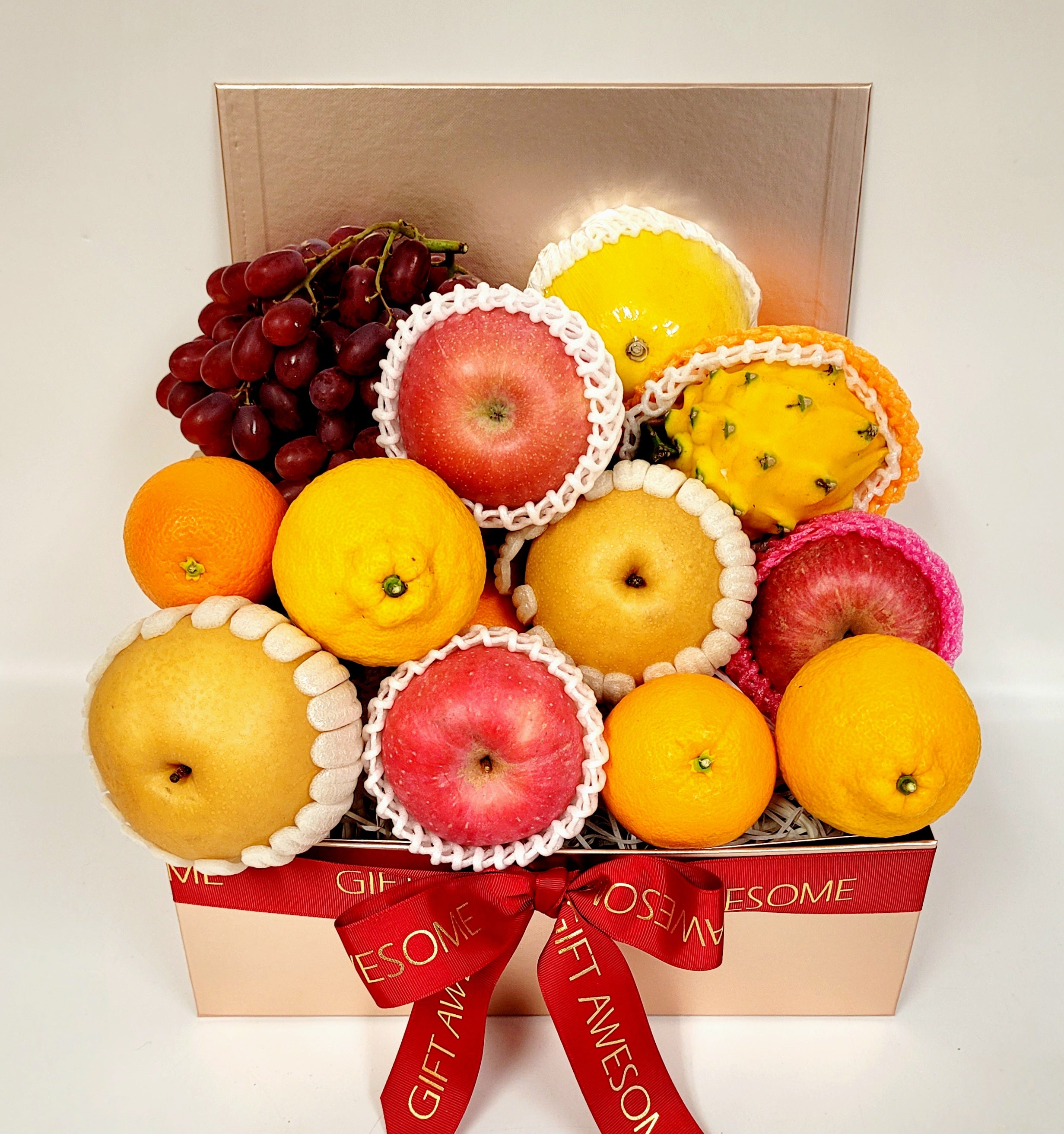 Rose Gold Fresh Fruit Hamper – Gift Awesome